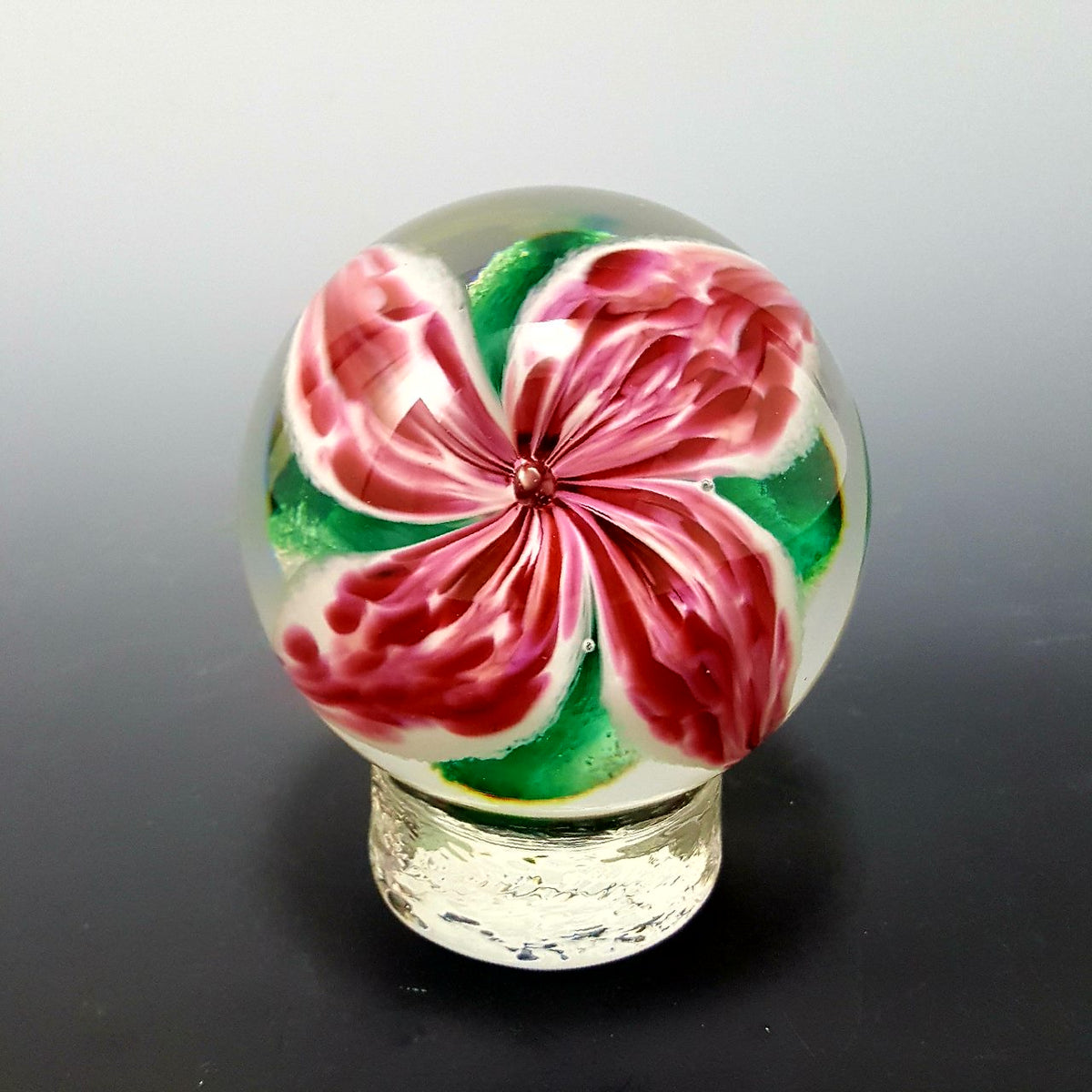 Memorial Glass - Flower Globe or Paperweight – Rosetree Blown Glass ...
